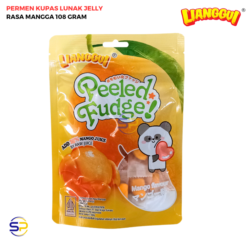 Jual PERMEN KUPAS PEELED FUDGE LUNAK JELLY RASA MANGGA 108 GRAM ...