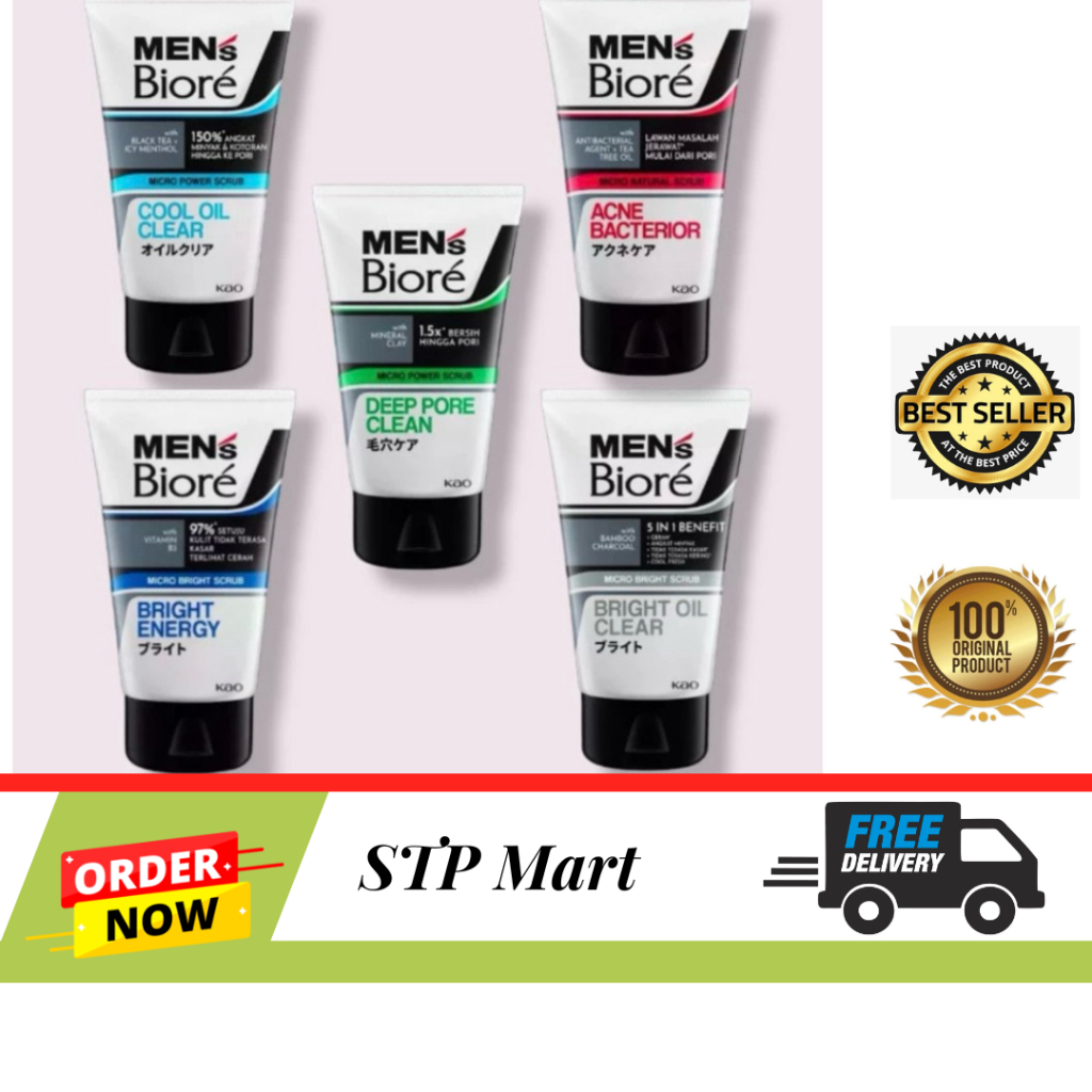 Jual MEN'S BIORE DOUBLE SCRUB FACIAL FOAM - SABUN CUCI MUKA BIORE MEN ...