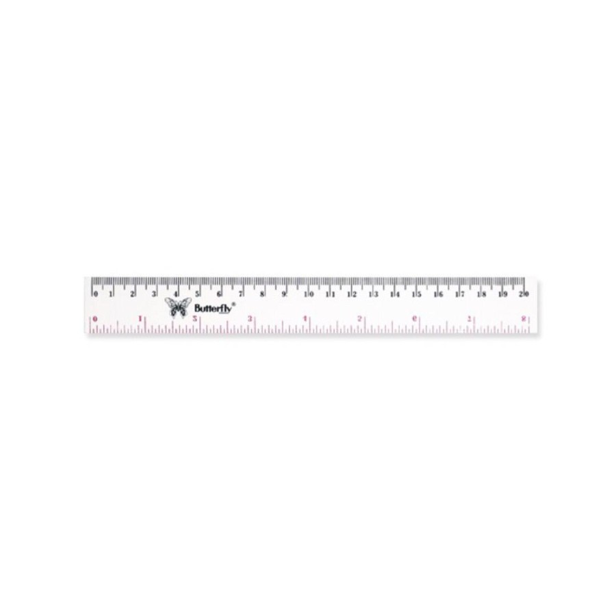 Jual Penggaris 20cm Penggaris Butterfly Plastik Plastic Acrylic Ruler ...