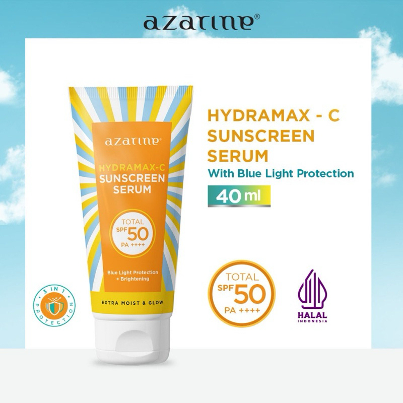 Jual Azarine Hydramax-C Sunscreen Serum SPF 50 PA++++ 40ml | Shopee ...