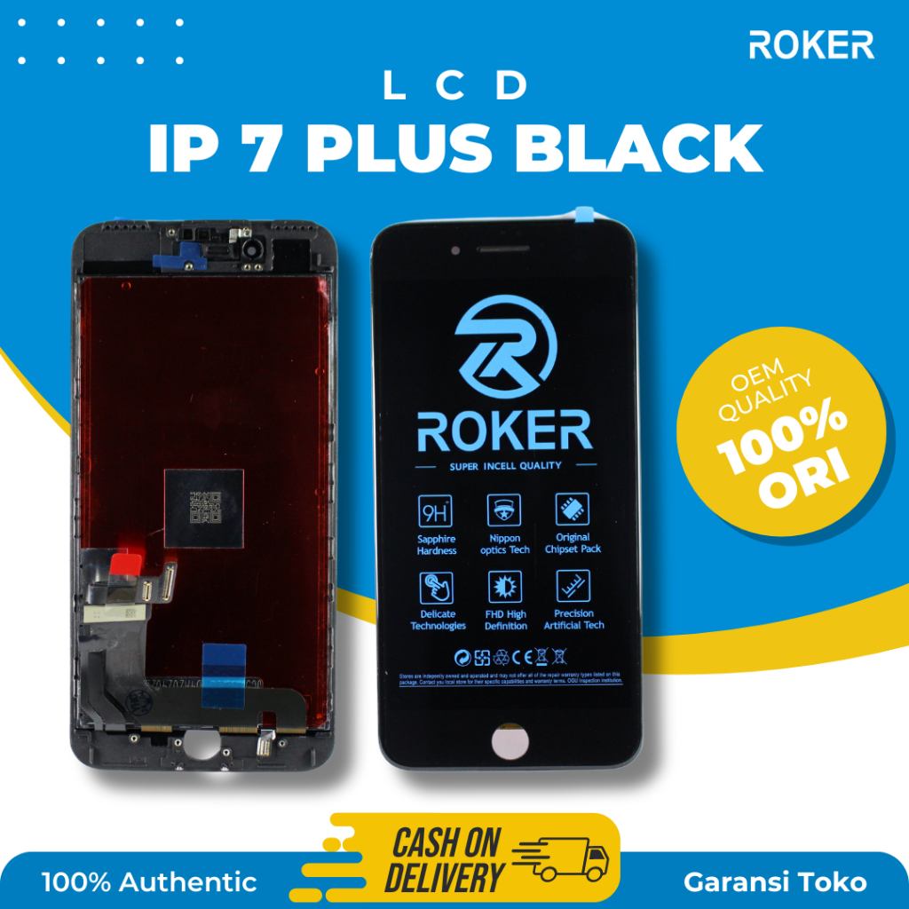 Jual LCD TOUCHSCREEN IP 7 PLUS HD+ FULLSET ORIGINAL BY ROKER | Shopee ...