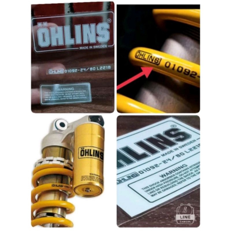 Jual Sticker stiker shock tabung OHLINS MADE IN SWEDEN + KODE PER ULIR ...