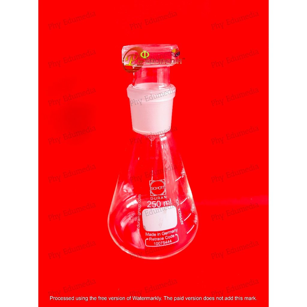 Jual Erlenmeyer Asah 250ml / Erlenmeyer Tutup Asah 250ml DURAN | Shopee Indonesia