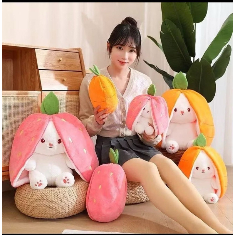 Jual Boneka kelinci strawberry wortel resesbie ukuran 40cm Bahan halus ...