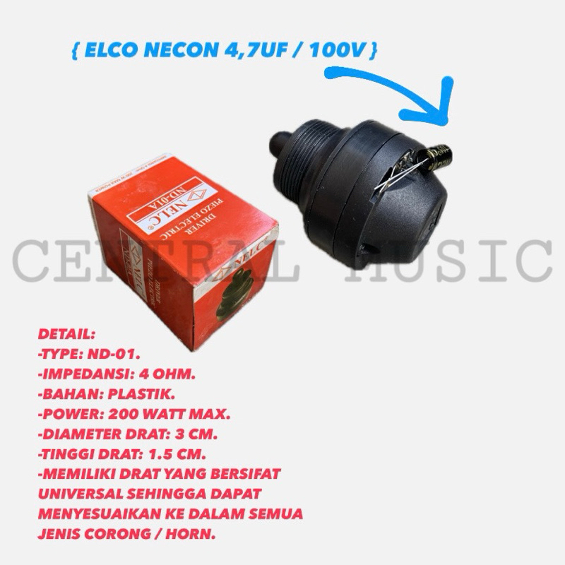 Jual DRIVER TWEETER PIEZO PLASTIK NELC BULAT DRAT ND-01 ASLI HIGH QUALITY | Shopee Indonesia