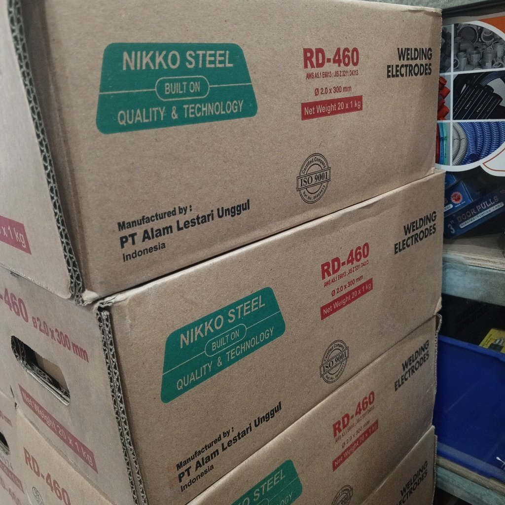 Jual Kawat Las Nikko Steel RD-460 Welding Electrodes 2 x 300 MM 1 KG 1 Karton 20 PCS | Shopee ...