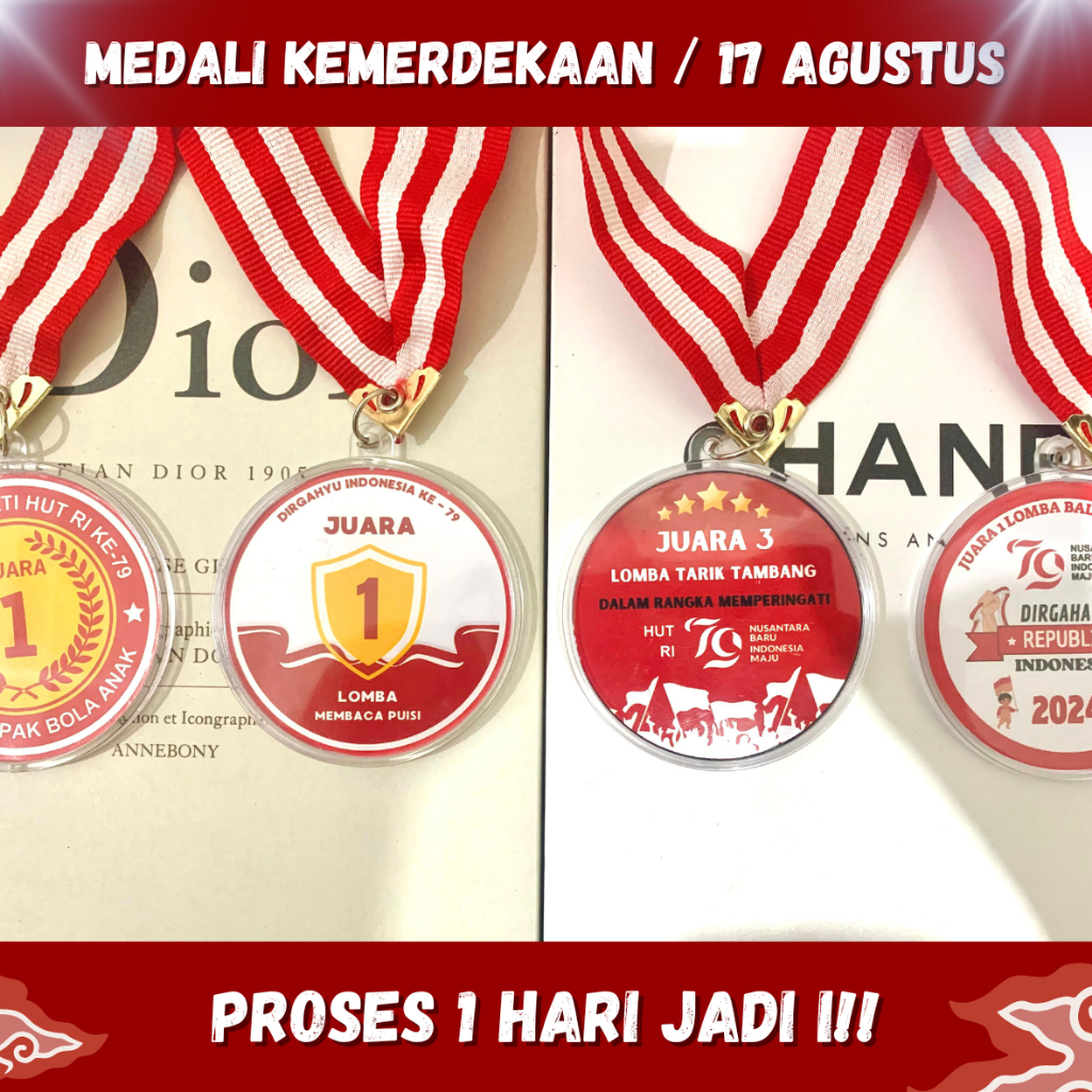Jual SEHARI JADI Mendali Custom / Medali Perlombaan / Medali 17 ...