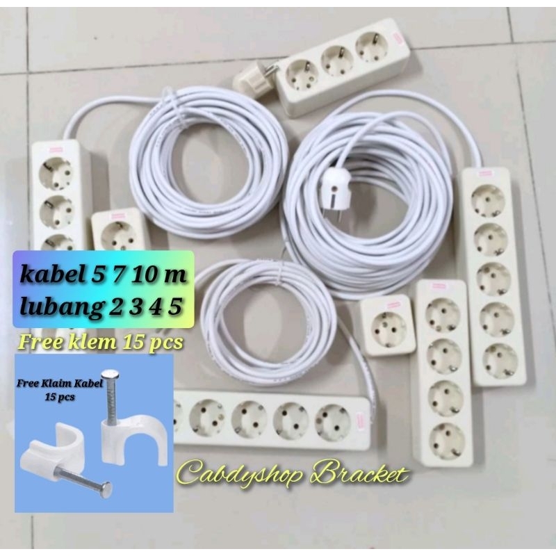 Jual terminal colokan listrik kabel 5 6 7 8 9 10 meter/terminal listrik ...