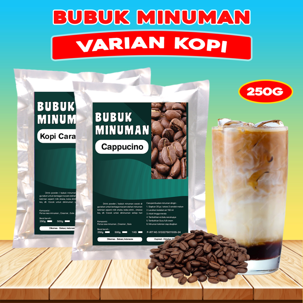 Jual BUBUK MINUMAN RASA 250G / SERBUK MINUMAN RASA KOPI / BUBUK MINUMAN ...