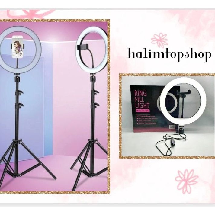 Jual Ring Light 26CM Lampu Ring LED 26CM TRIPOD 21M Ringlight 26CM Lampu Ringlight Lampu Ring ...