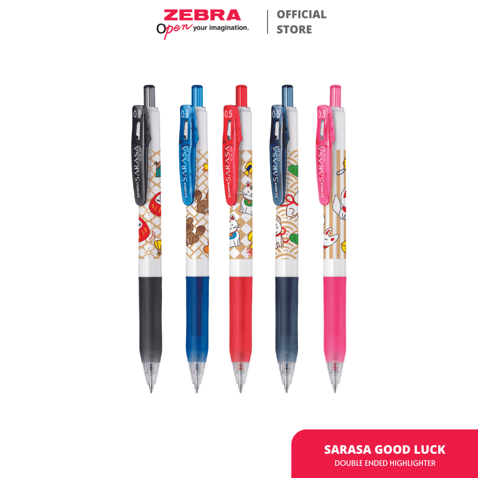 Jual Pulpen Gel Zebra Sarasa 0.5mm Goodluck Series - satuan dan isi 5 ...
