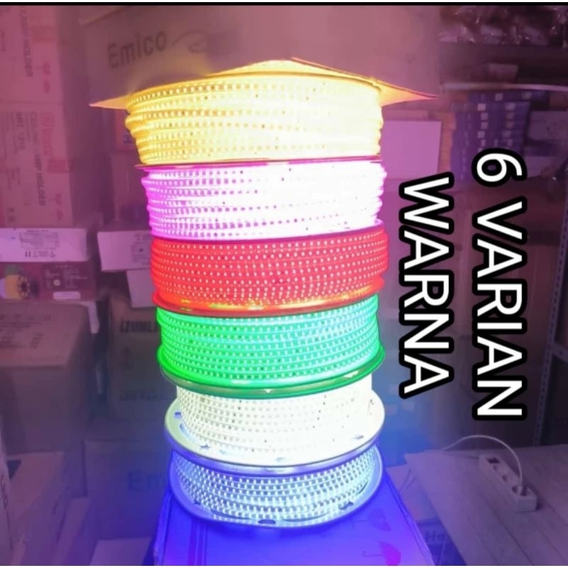 Jual Led strip 2835 120 Led /Meter mata rapat soket JEPIT 100M Full ...