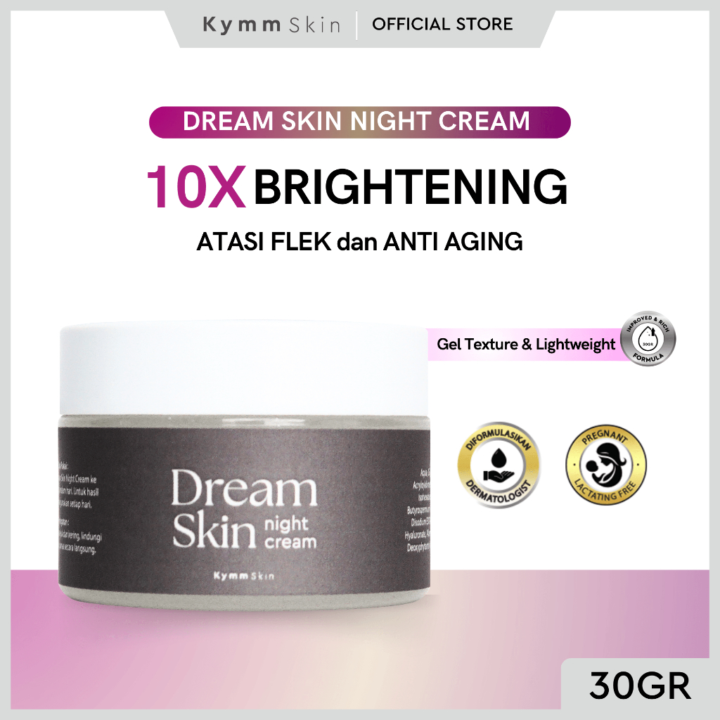 Jual KYMM SKIN Dream Skin Night Cream Brightening and Glowing 30GR [DC ...