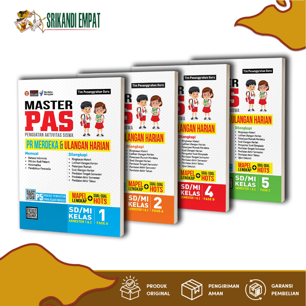 Jual Srikandi Empat - [Variasi] Buku Master PAS PR & Ulangan Harian untuk SD/MI Buku Kurikulum ...