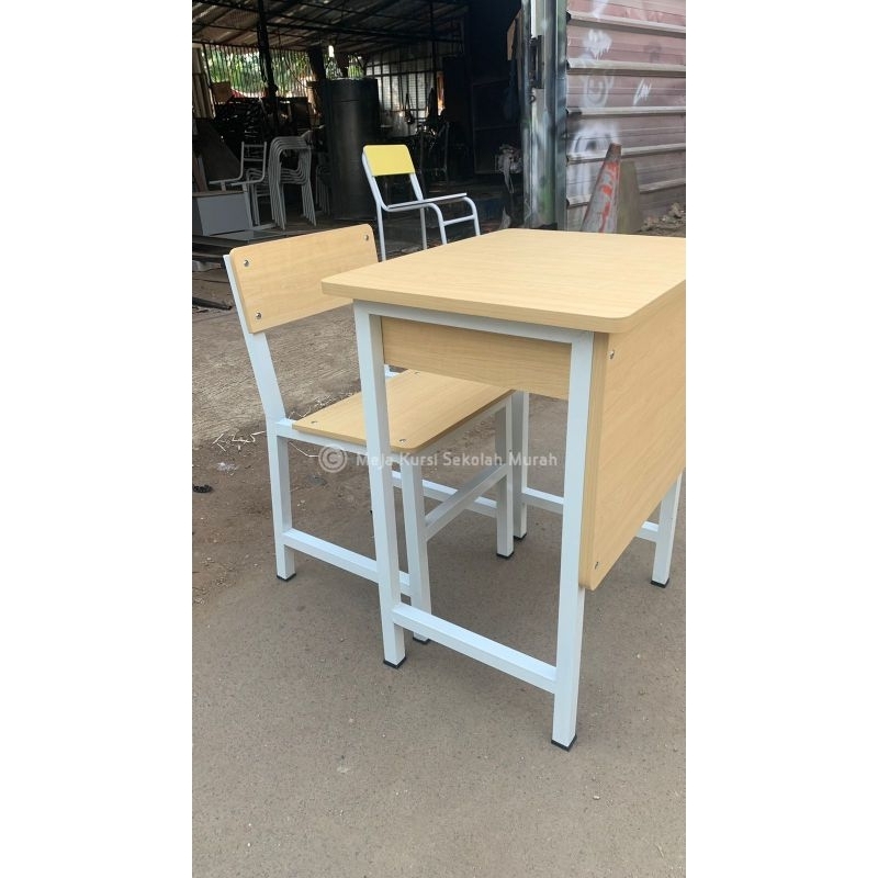 Jual Meja kursi belajar besi holo 2 x 2 bangku sekolah set meja murid ...