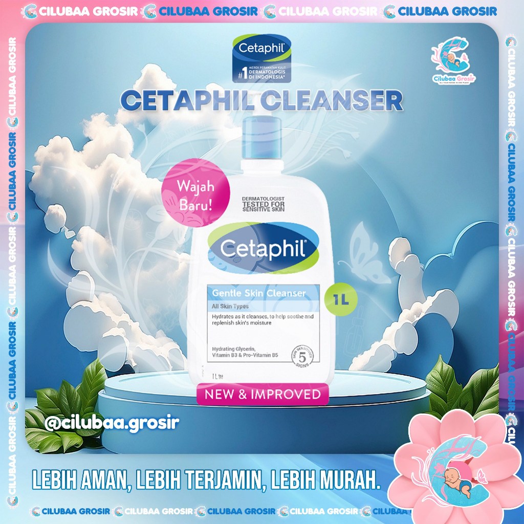 Jual Cetaphil Gentle Skin Cleanser 1000mL || Facial Wash Cetaphil 1 ...
