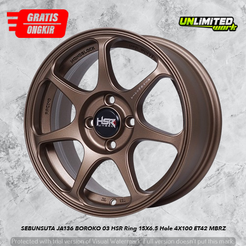 Jual Velg racing single pcd 4X100 hsr indy ring 15 untuk honda brio warna bronze r15 | Shopee ...
