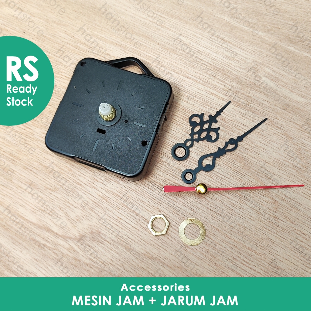 Jual RS SET Mesin Jam Dinding Detak + Jarum Standart Bersuara / Jarum ...