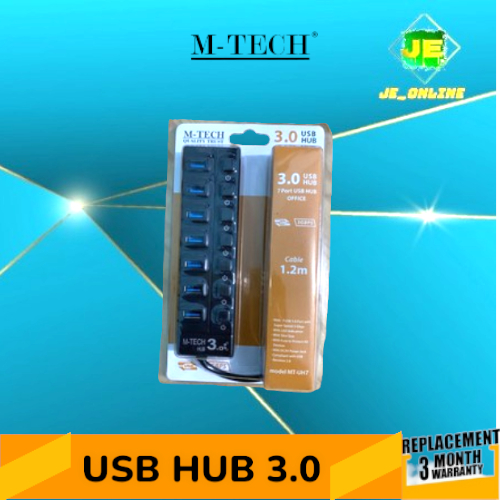 Jual USB HUB 3.0 M-Tech 7 Port switch MT-UH7 - Usb3.0 hub Mtech 7 port ...