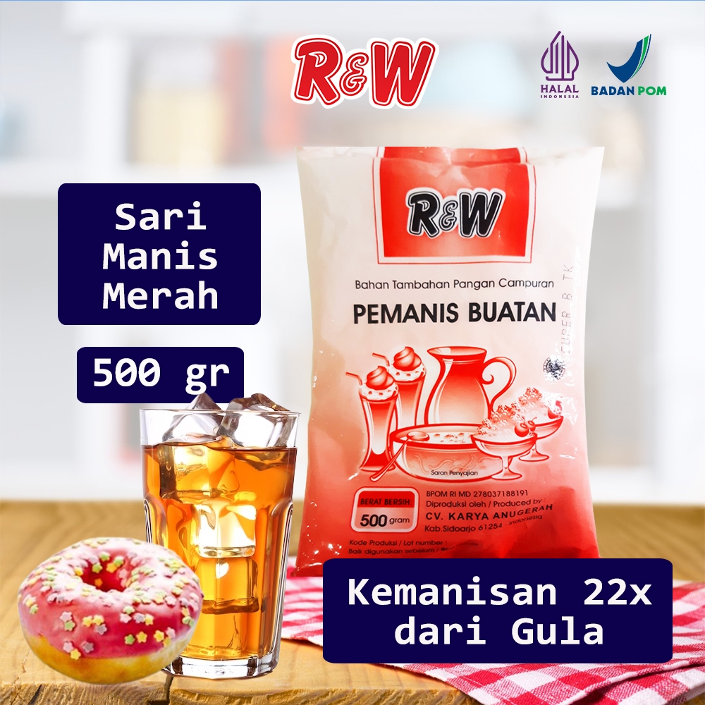Jual Sari Manis Pemanis Buatan Sodium Super B Merah Rajawali R&W RW 500 ...
