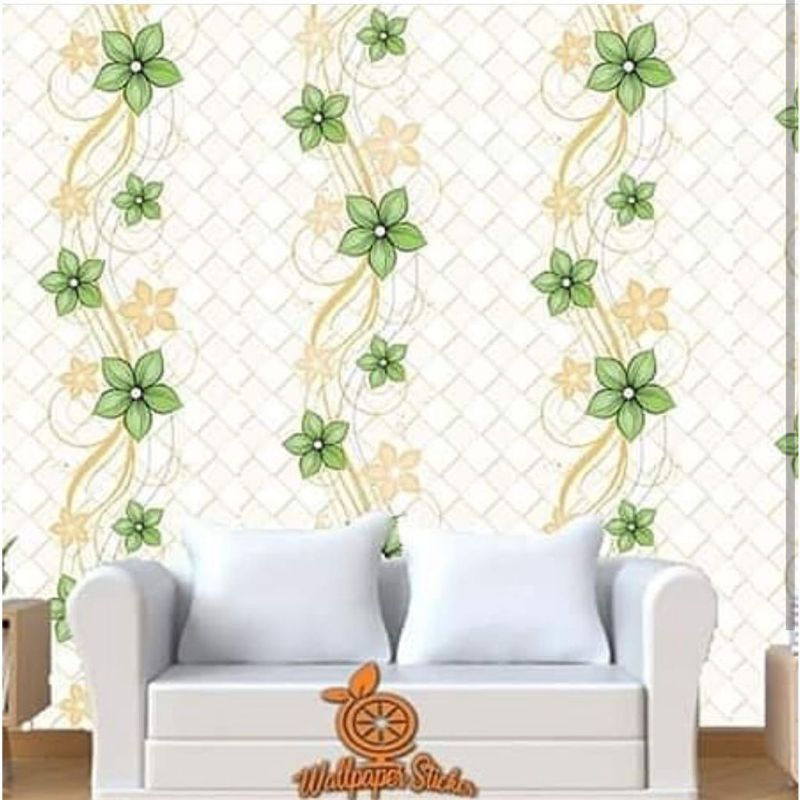 Jual Wallpaper Dinding Anyaman Bunga Wall Sticker | Shopee Indonesia