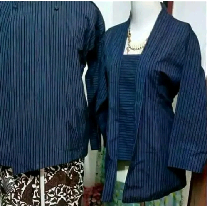 Jual SURJAN LURIK BIRU HITAM | ATASAN BAJU KEMEJA TRADISIONAL JAWA PRIA LAKI | ATASAN PAKAIAN ...