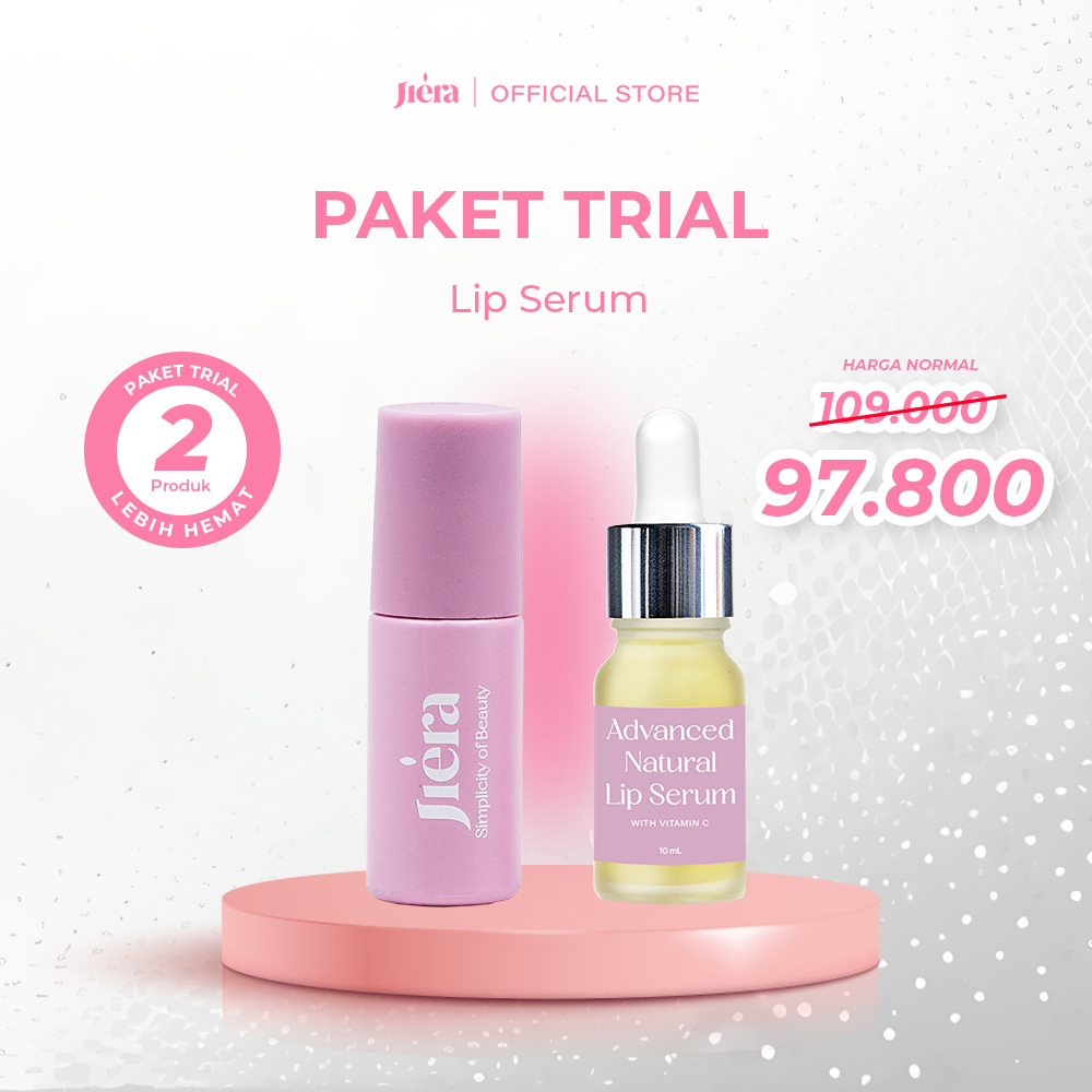 Jual Jiera Natural Lip Serum 5ml Roll on +JIERA Natural Lip Serum 10ml ...