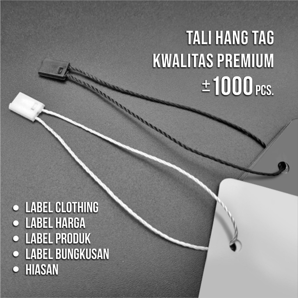 Jual 1000PCS TALI HANGTAG NYLON / LABELTAG BAJU CELANA PAKAIAN / PIN ...