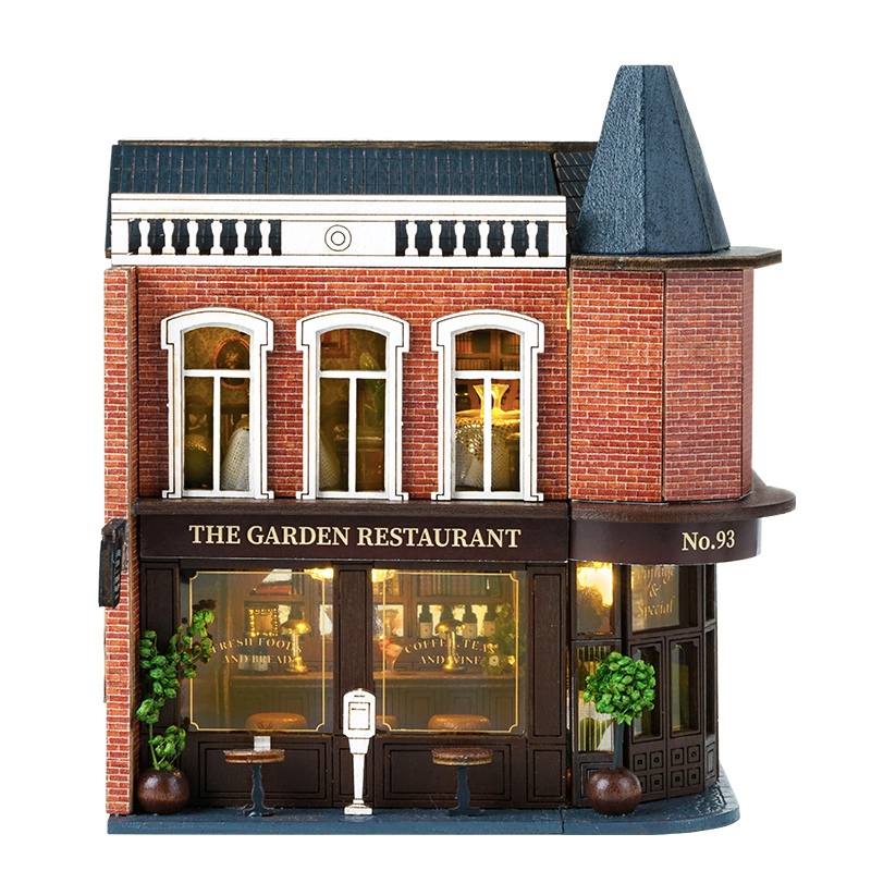 Jual Corner Restaurant DIY Miniature Room, Miniature Doll House ...
