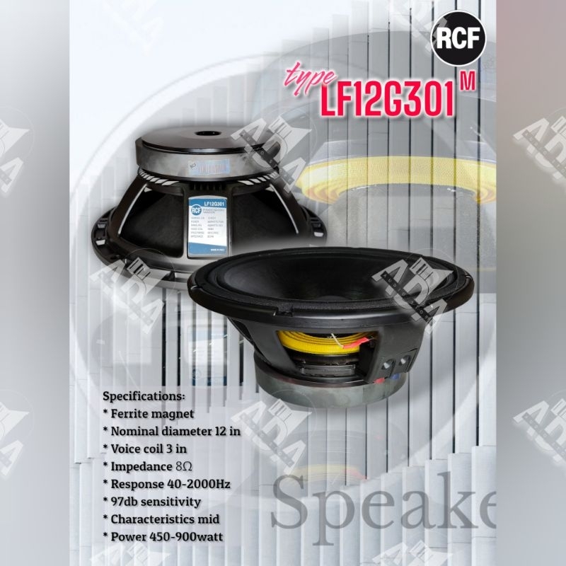 Jual Komponen Speaker 12 IN RCF LF12G301 M Murah LF12 G301 LF 12G301 ...