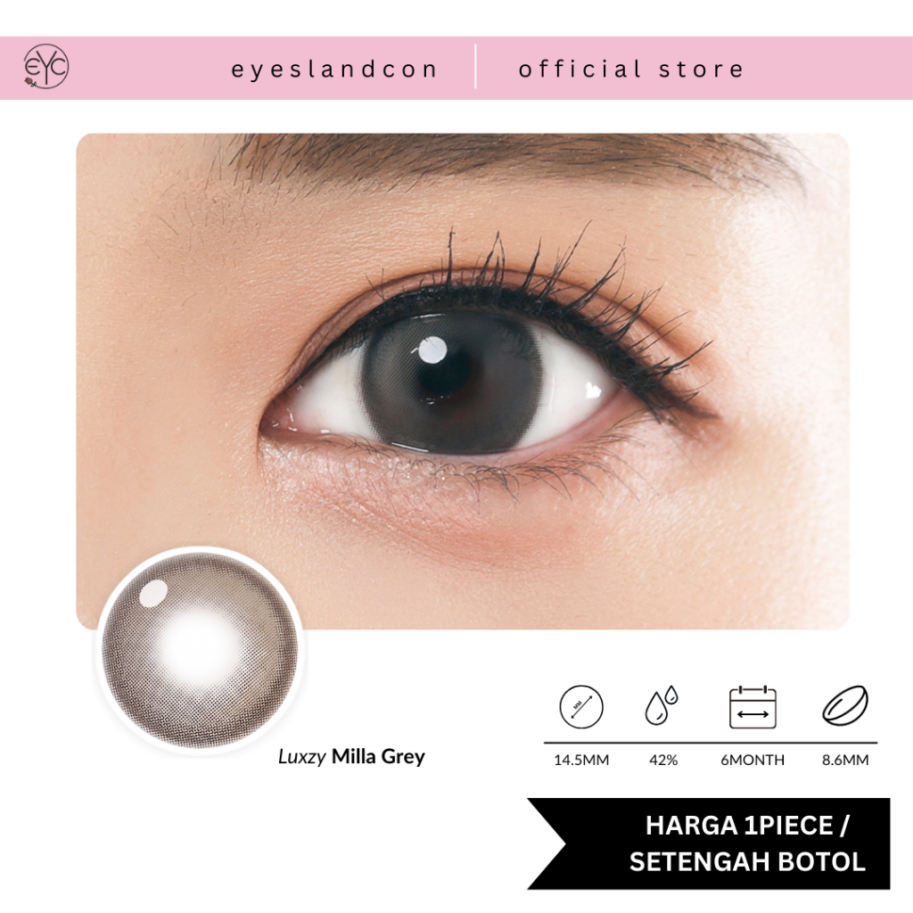 Jual Eyeslandcon - Softlens Luxzy Milla Grey ( 1PCS / 1BOTOL / 1MATA ) | Shopee Indonesia