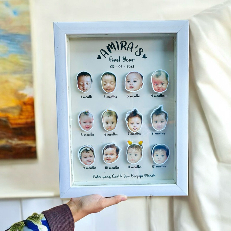 Jual Milestone Pop up frame kado ulang tahun kelahiran bayi kelahiran ...