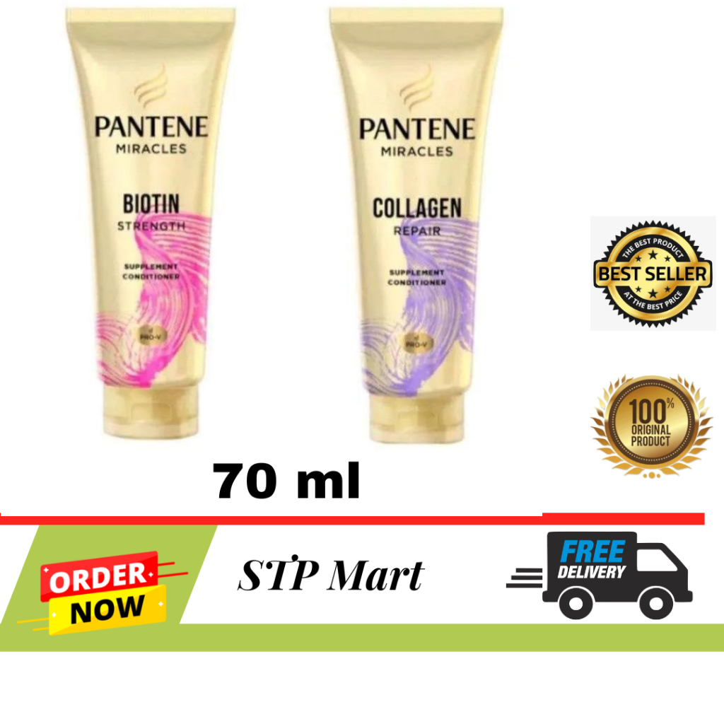 Jual PANTENE MIRACLE BIOTIN STRENGTH suplement conditioner 70ml // PANTENE KONDISIONER | Shopee ...