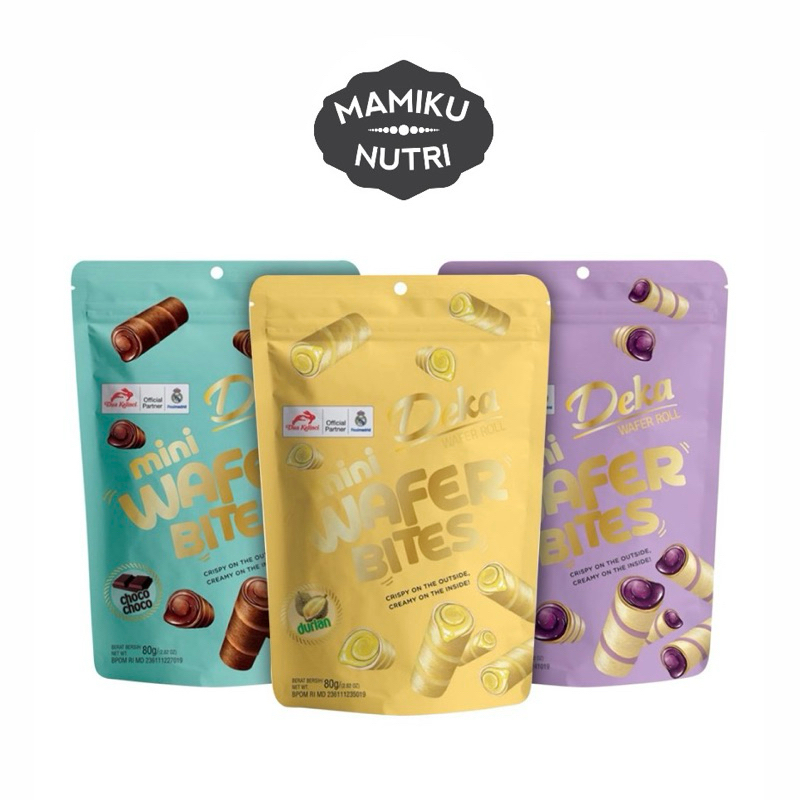 Jual Deka Wafer Mini Bites pouch 72 gr Choco / Ube / Durian | Shopee ...