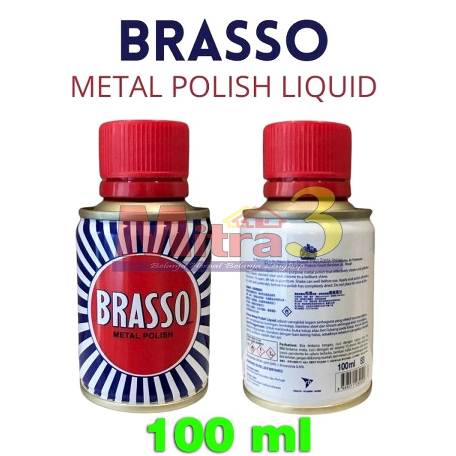 Jual BRASSO Metal Polish 100ml Cairan Poles Pembersih Pengkilap Logam Metal | Shopee Indonesia