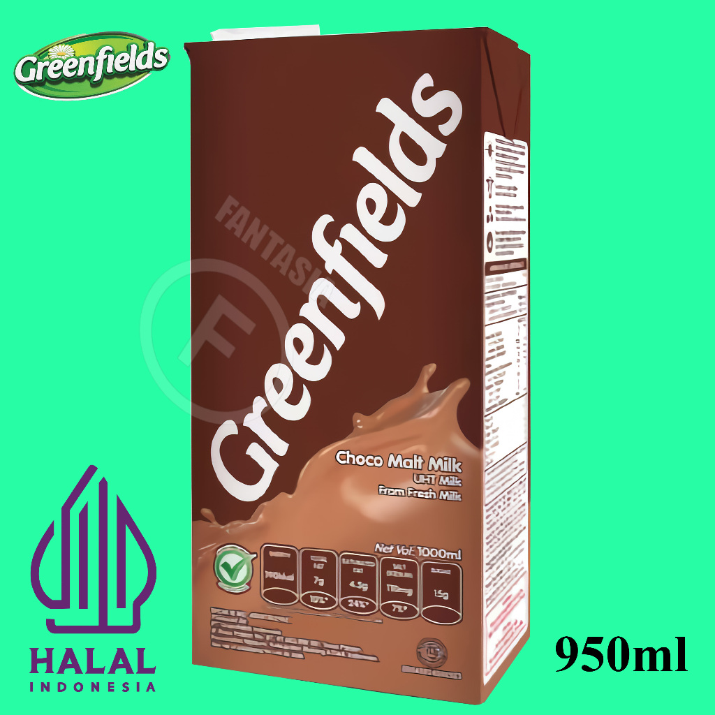 Jual SUSU GREENFIELDS UHT CHOCO MALT 950 ML FANTASIA | Shopee Indonesia