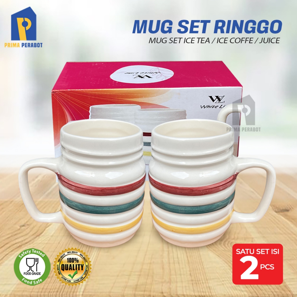 Jual Mug Set Ice Tea Ice Coffe Juice Mug Ringo | Shopee Indonesia