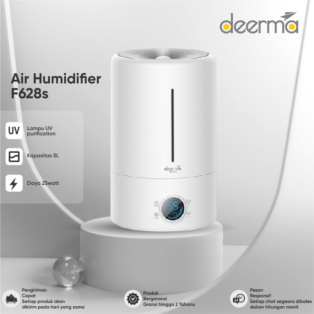 Jual Deerma 4 Touch Version Humidifier Touch Sensor Colorful LED 5L UV ...