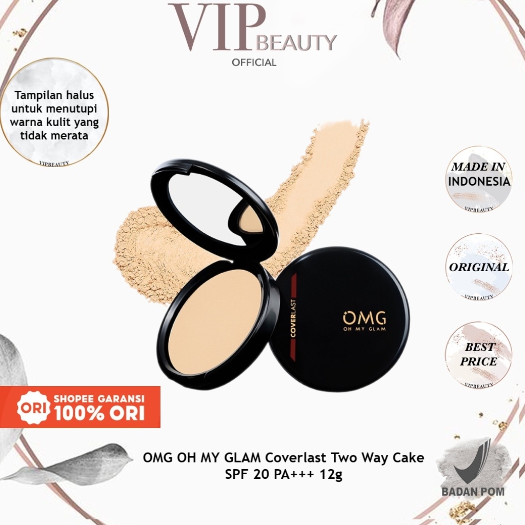 Jual OMG OH MY GLAM Coverlast Two Way Cake SPF 20 PA+++ 12g - Bedak ...