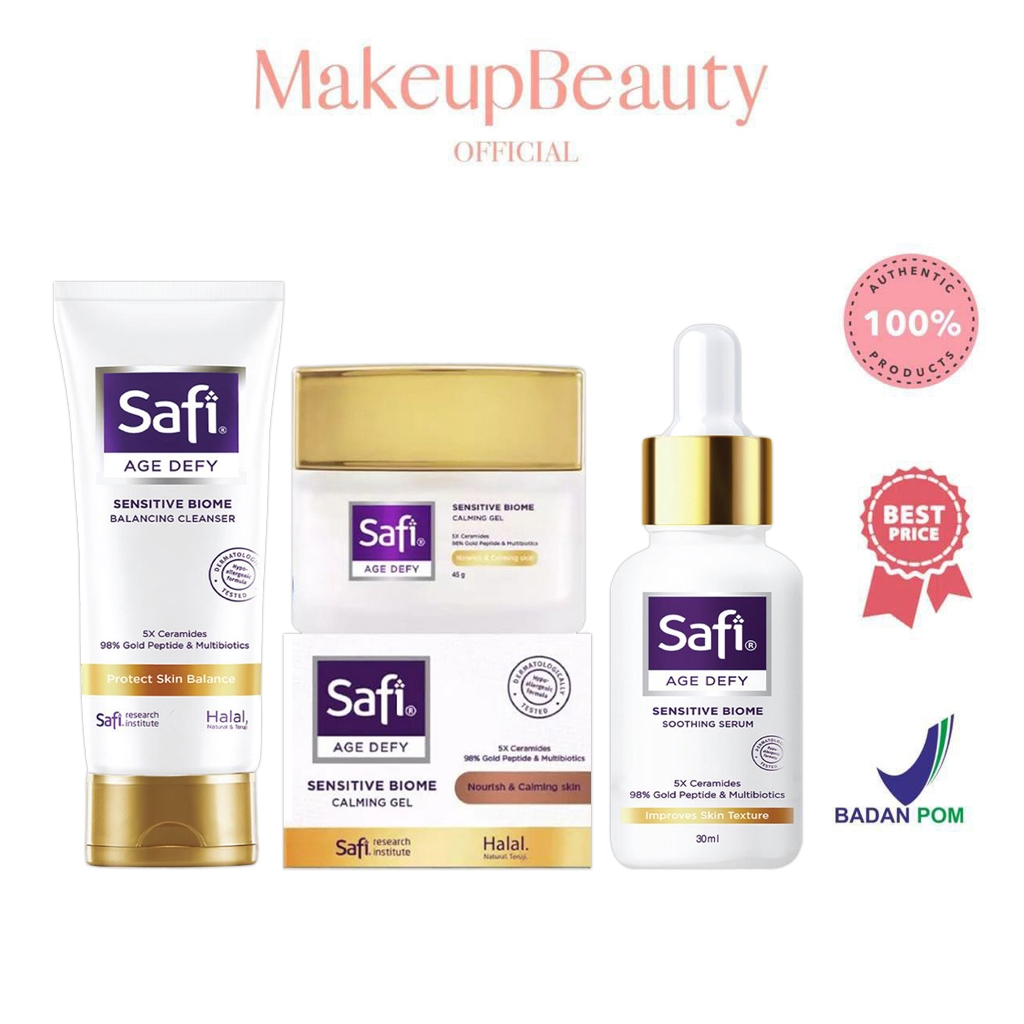 Jual SAFI Age Defy Sensitive Biome - Calming Gel | Serum | Cleanser ...
