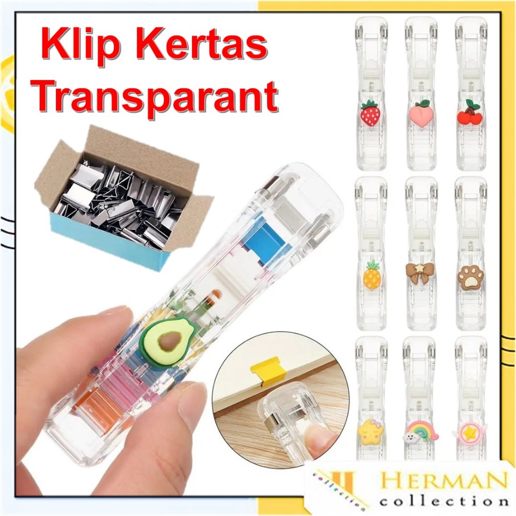 Jual HC Kliper Penjepit Kertas Stapler Dorong Paper Clips Poratble ...