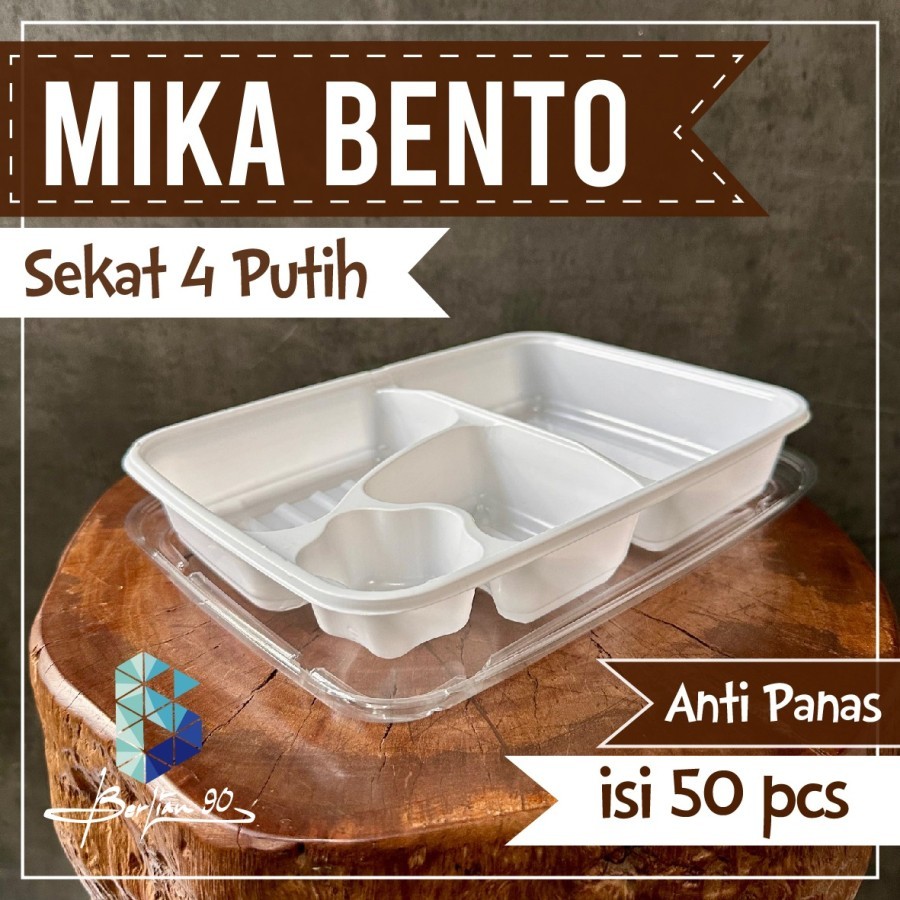 Jual Mika Bento Sekat 4 / Bento Mika 4 / Mika Box Bento | Shopee Indonesia