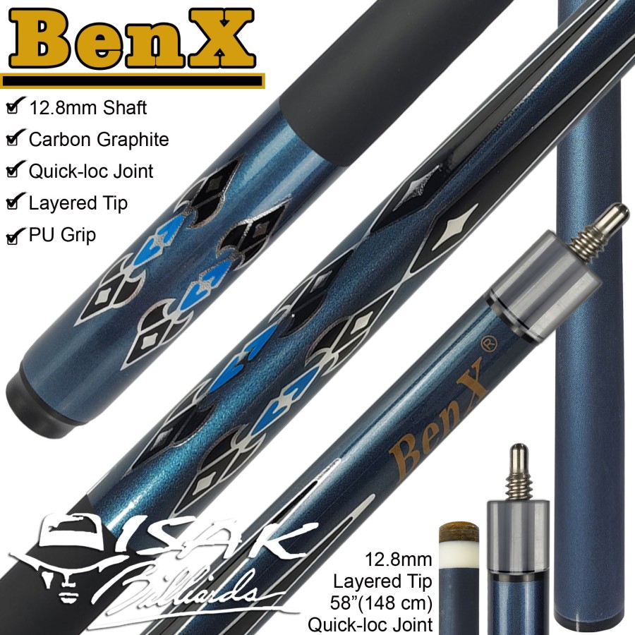 Jual BenX Carbon Graphite Pool Cue | 12.8 mm Billiard Stick Biliar Stik ...
