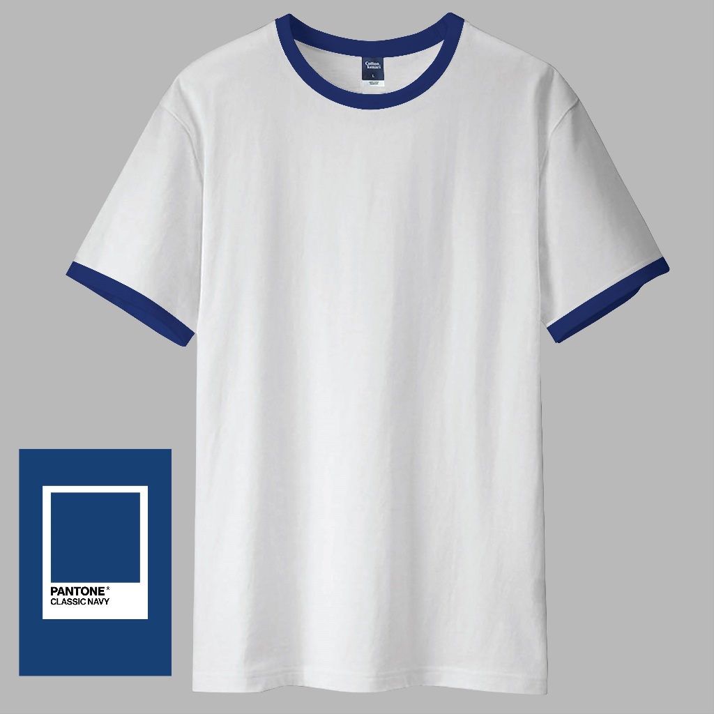 Jual KAOS RINGER TEE -CLASSIC NAVY WHITE ( KAOS POLOS RINGER TEE ...