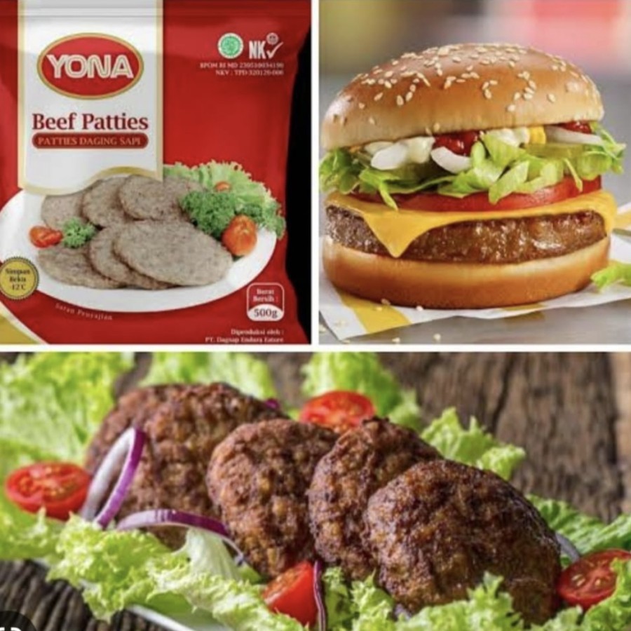 Jual Yona Beef Patties 500 GR Patty Sapi Yona | Shopee Indonesia