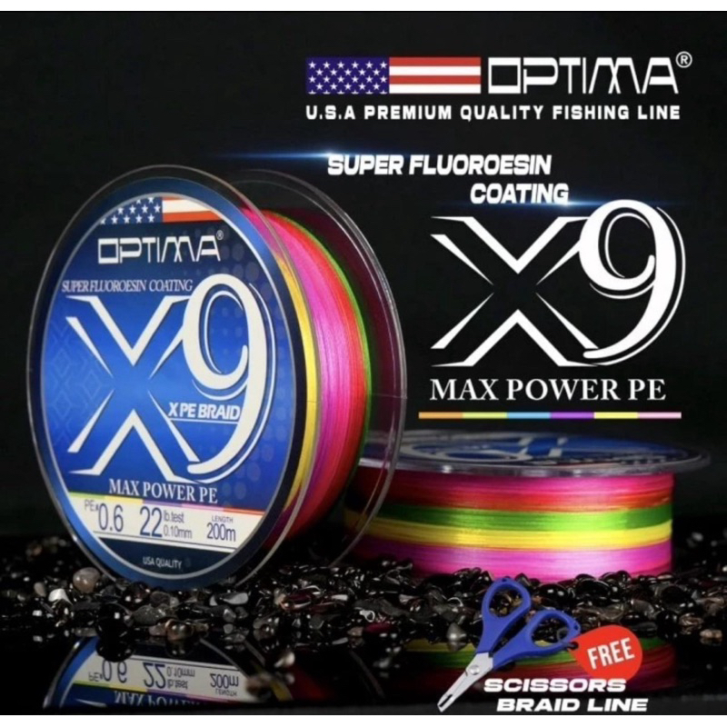 Jual Senar / Benang Pe Optima X9 400 Meter | Shopee Indonesia