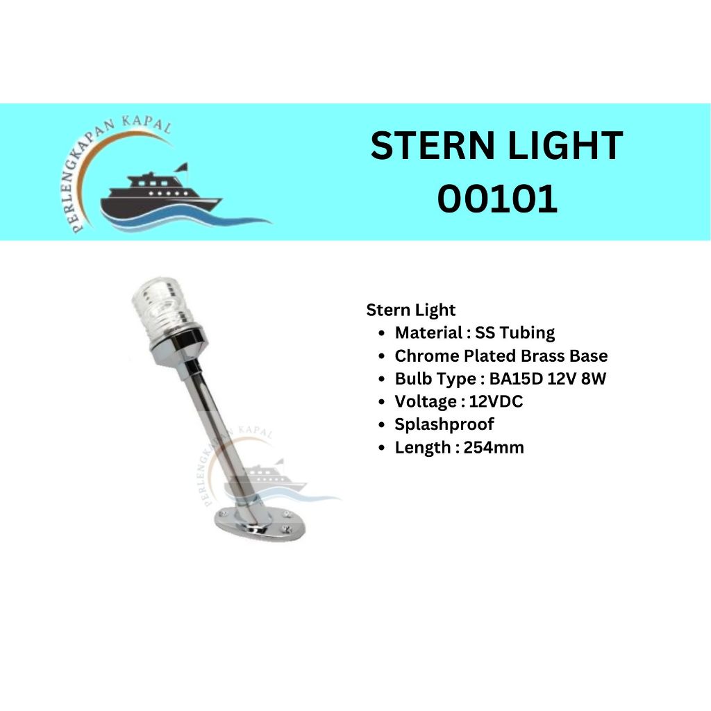 Jual Stern Light 00101 / Lampu Stern dengan Tiang Stainless / Lampu ...