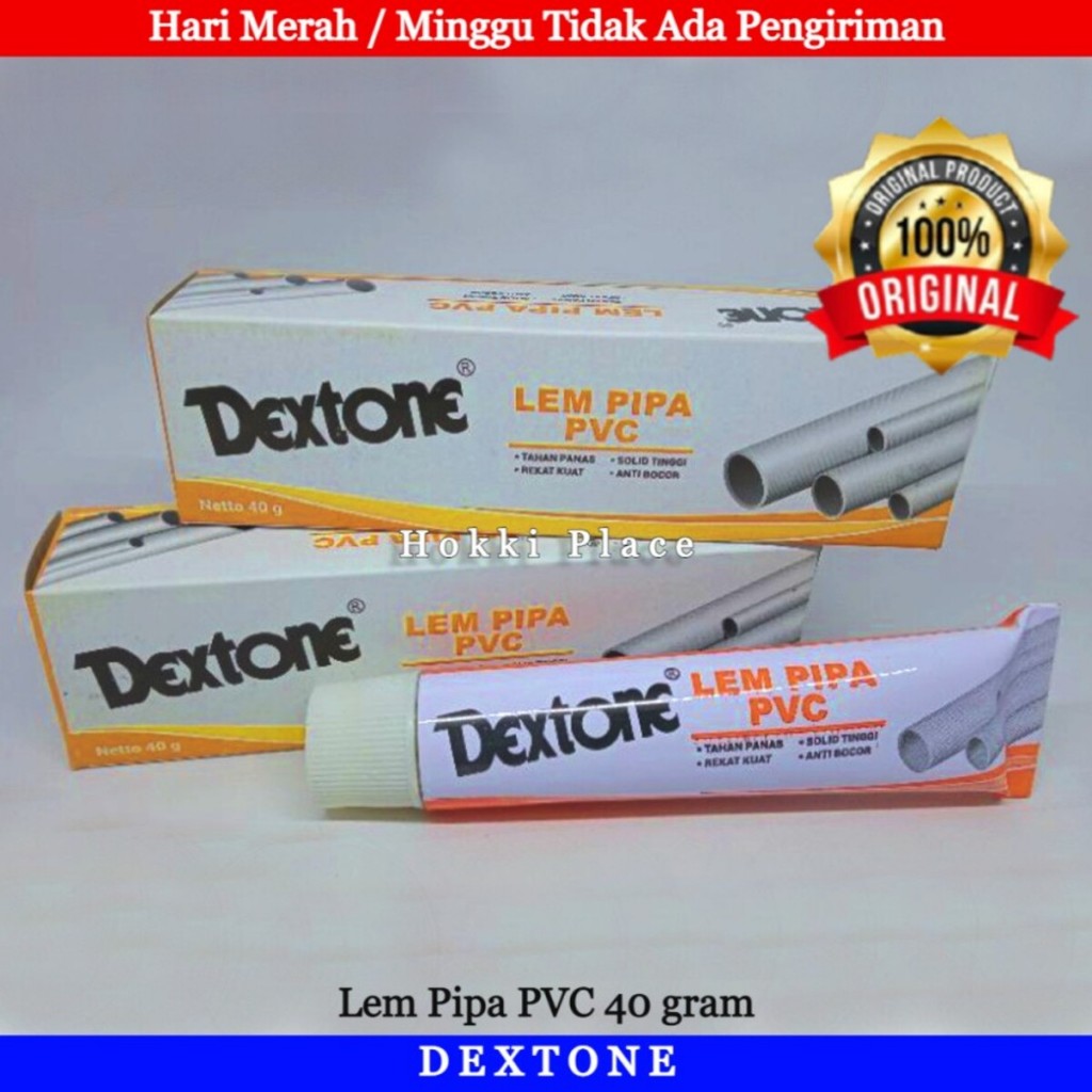 Jual LEM PIPA PVC PARALON 40GRAM DEXTONE ANTI BOCOR | Shopee Indonesia
