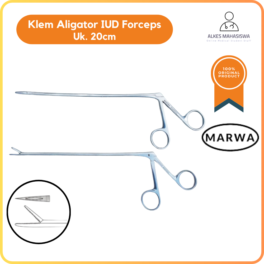 Jual Klem Aligator IUD 20cm Mathieu IUD Removal Forceps Tang Biopsy Marwa | Shopee Indonesia