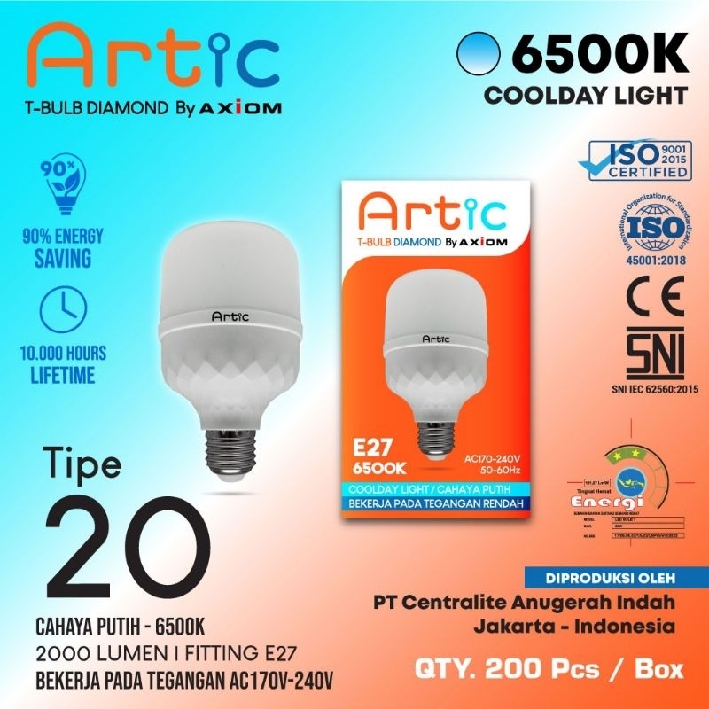 Jual Led T Bulb Artic 20 Watt - Lampu Led Capsule Artic 20 Watt Cahaya ...